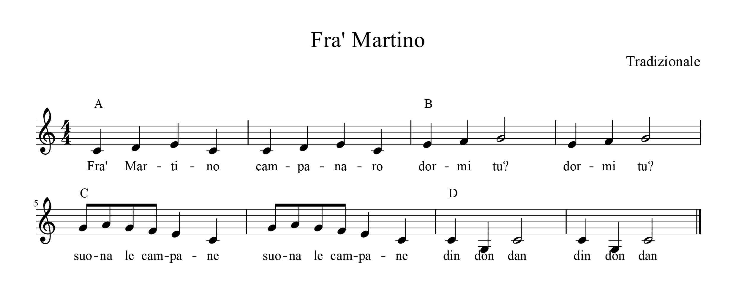 Fra' Martino - canone - Musica a scuola